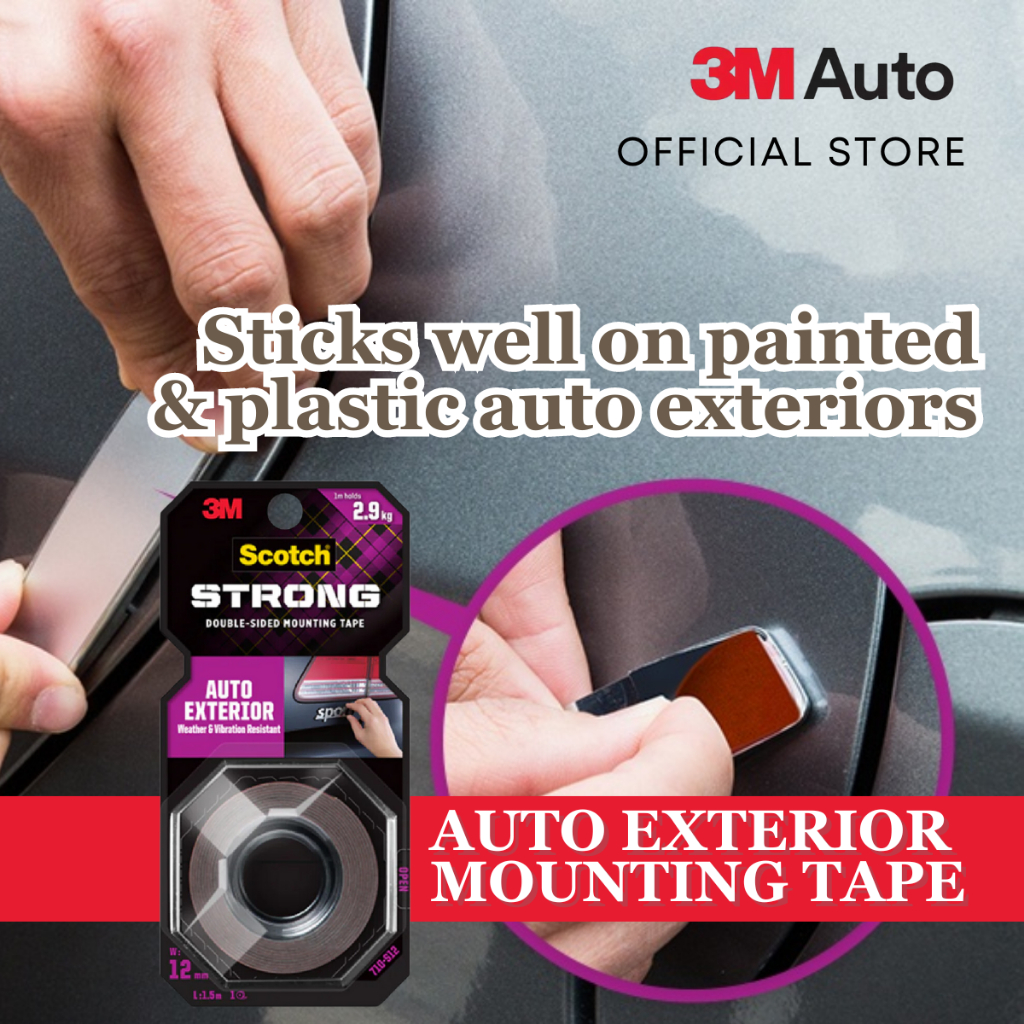 3M Scotch Auto Exterior Double-Sided Mounting Tape 12 mm x 1.5 m ...