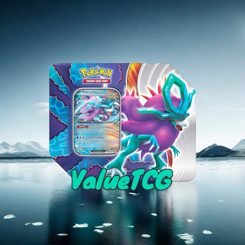 Pokémon TCG: Paradox Clash Large Tin 5 Booster Packs (Obsidian Flames ...