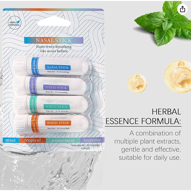 Nasal mint Stick Boost Energy Set, Nose Inhaler Stick Set of 4 | Shopee ...