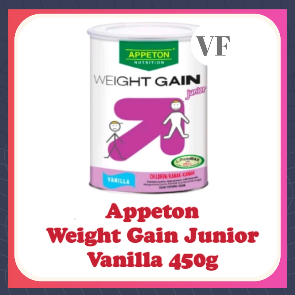 APPETON WEIGHT GAIN JUNIOR VANILLA 450G | Shopee Singapore