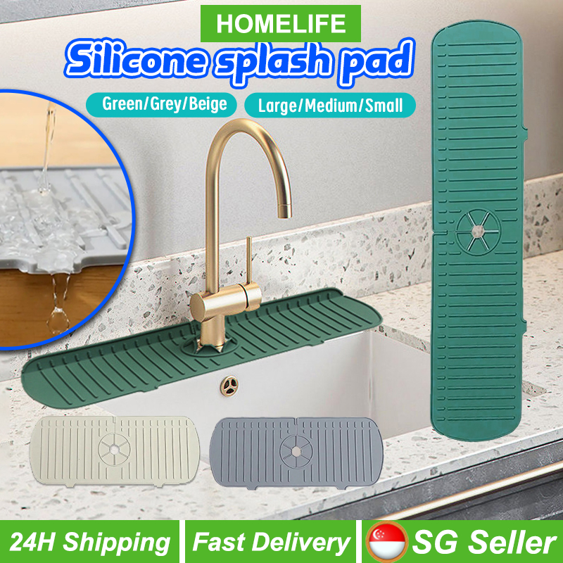 Sink Silicone Faucet Mat Kitchen Countertop Protector Kitchen Bathroom ...