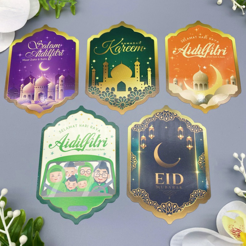 (OMOYAA.SG)-50 PCS-BIG SiZE-RAMADAN STICKER-COOKIES STICKER-HARI RAYA ...