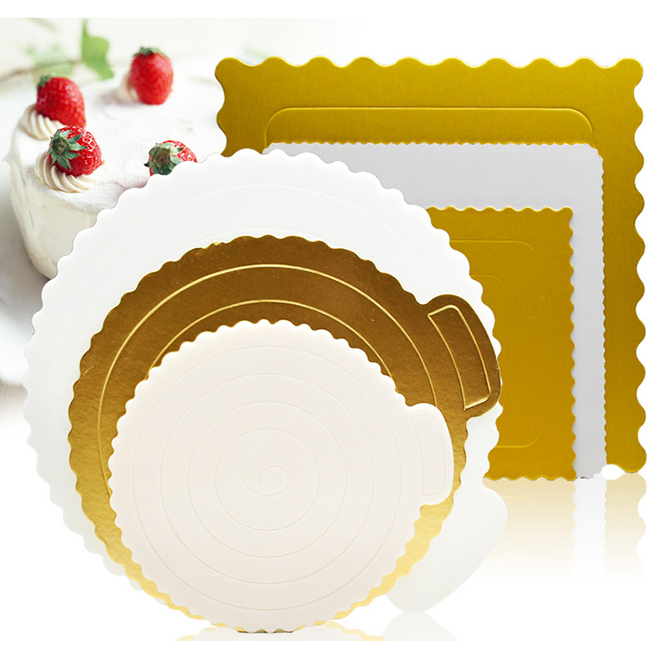 Round/square Cake board cake base 6 / 8 / 10 inch gold cake tray ...
