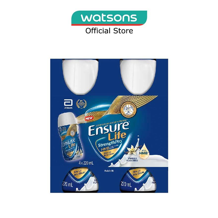 ENSURE Strength Pro Vanilla Liquid 220ml x 4s (Expiry: Oct`2025 ...