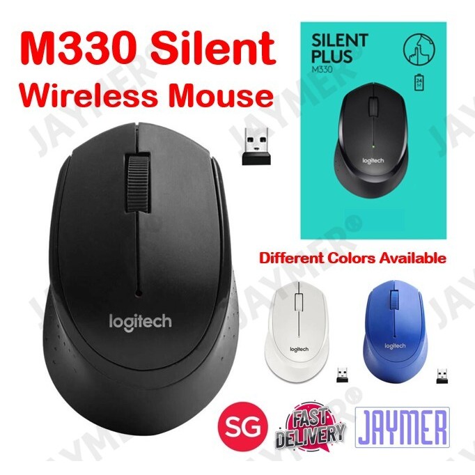 [SG] M330 Wireless Silent Plus Mouse 2.4GHz USB Nano Receiver 1000DPI ...