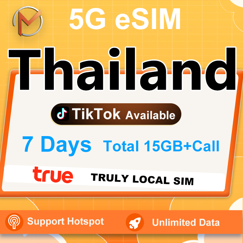 eSIM Thailand 5G TRUE Unlimited Data + Call | No Daily Limits | Instant ...