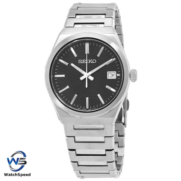 Seiko Classic SUR557 SUR557P1 Black Dial Date Quartz Stainless Steel ...