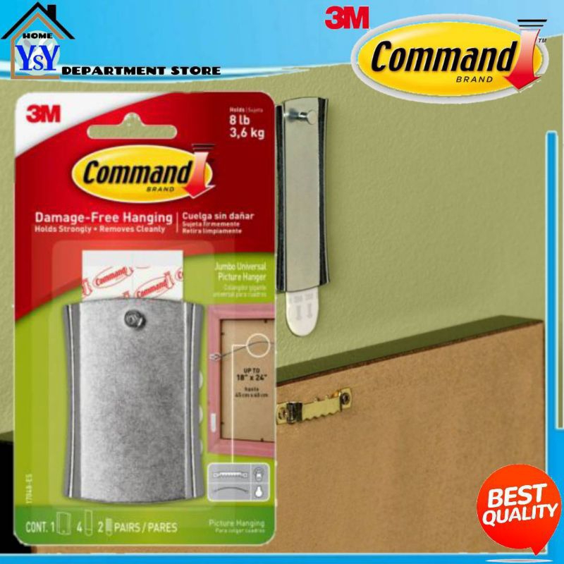 3M™ COMMAND™-LARGE / JUMBO UNIVERSAL PICTURE HARGER / PICTURE HANGING ...