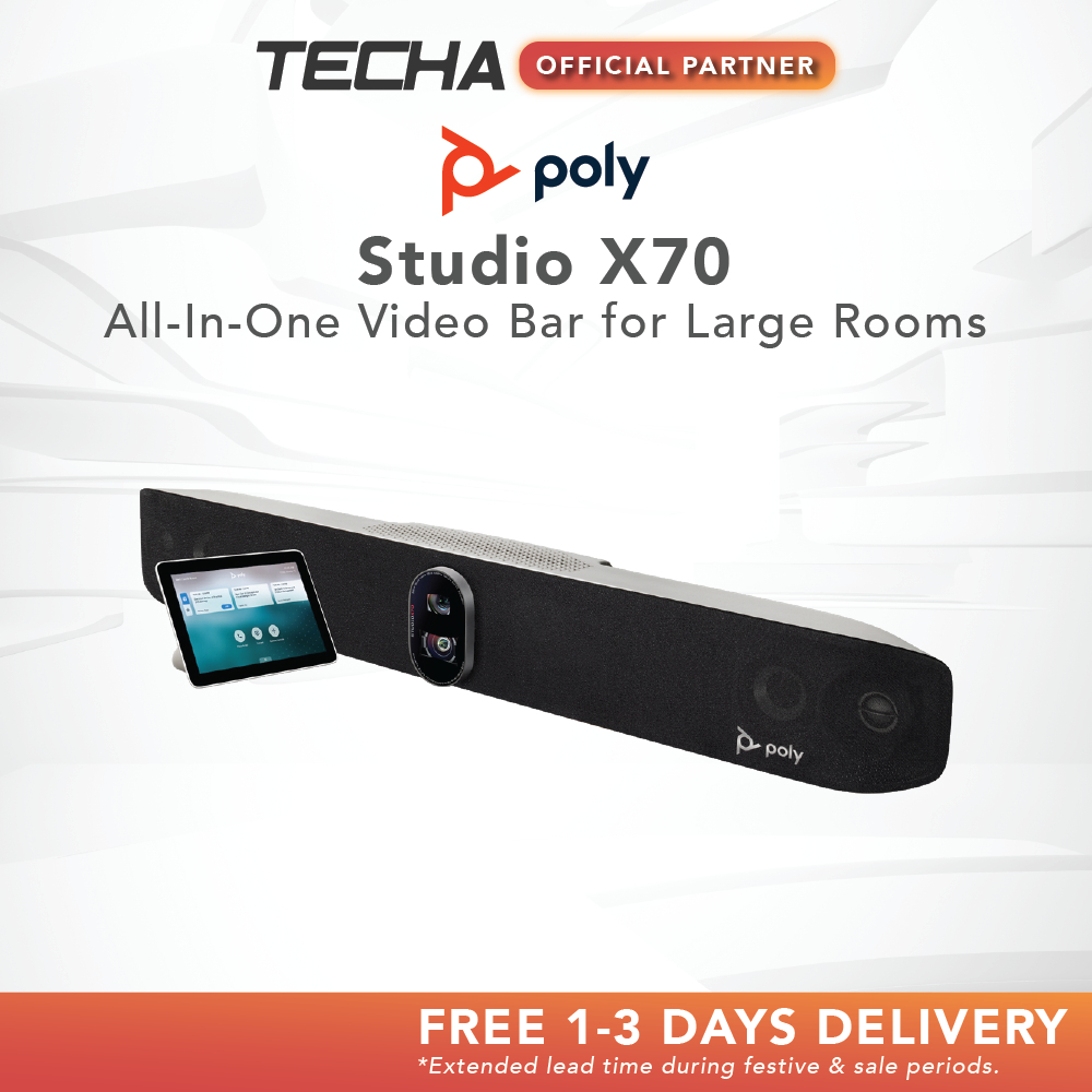 Poly Studio X70 | All-In-One Video Bar For Large Rooms | Shopee Singapore