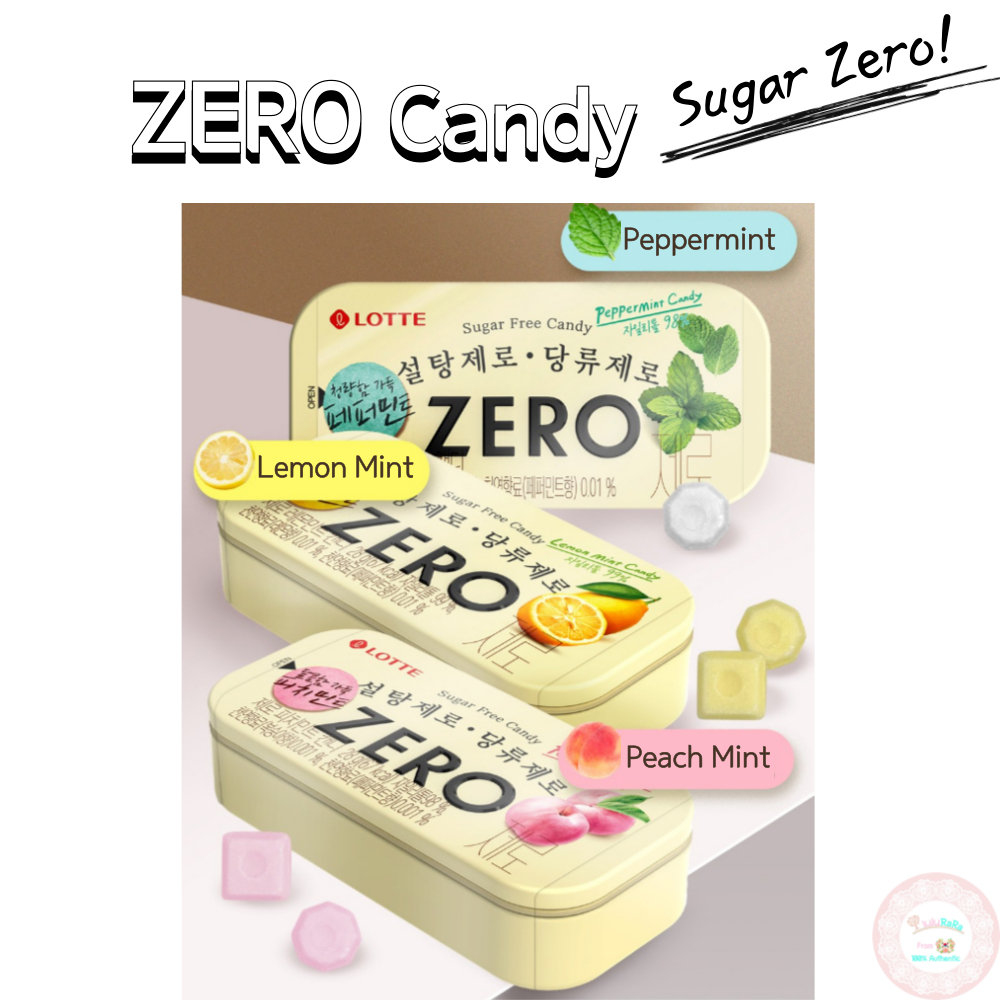 Lotte Sugar Zero Candy Xylitol Candy Lemon Mint Peppermint No Sugar ...