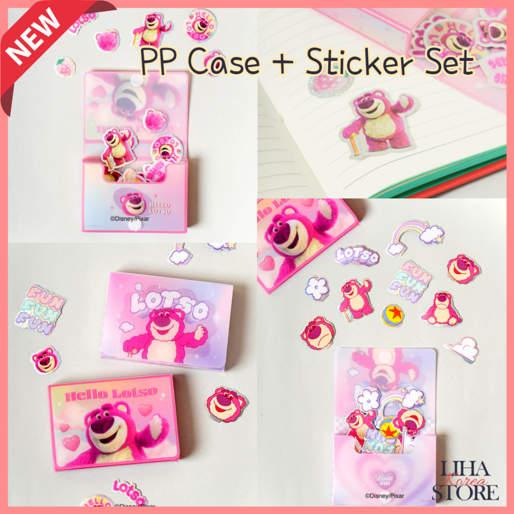 Korea Daiso Pixar Toy Story Sticker Lotso PP Case + Sticker Set ...