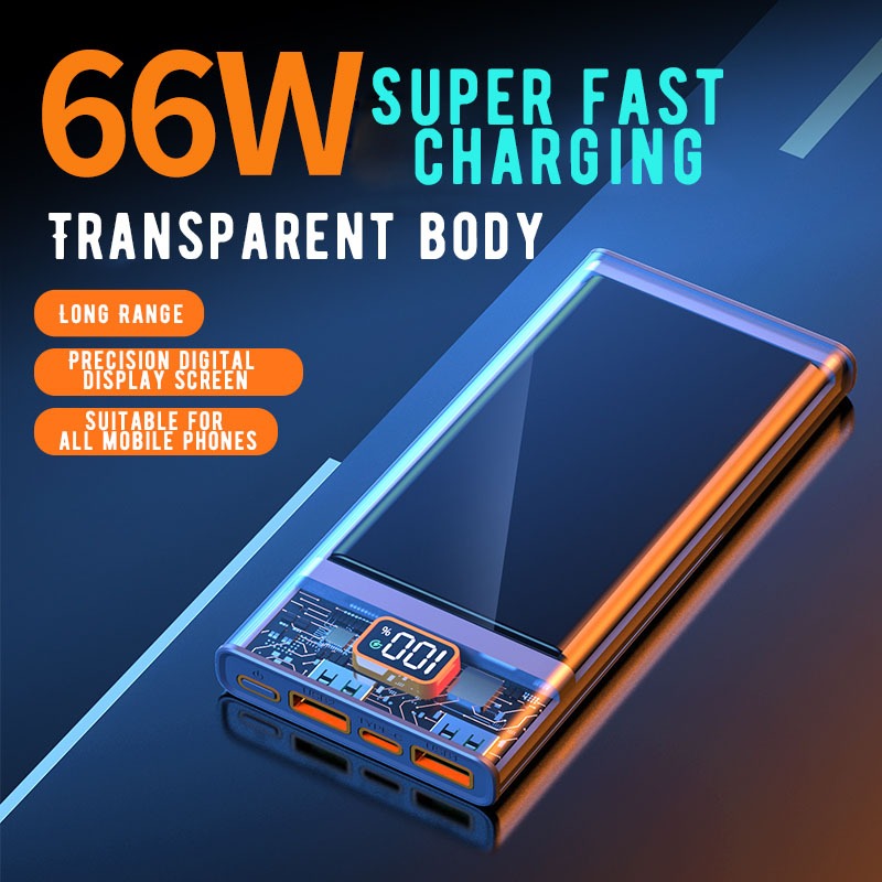 100000mAh Powerbank 66W Super Fast Charging Polymer Battery Cyberpunk ...