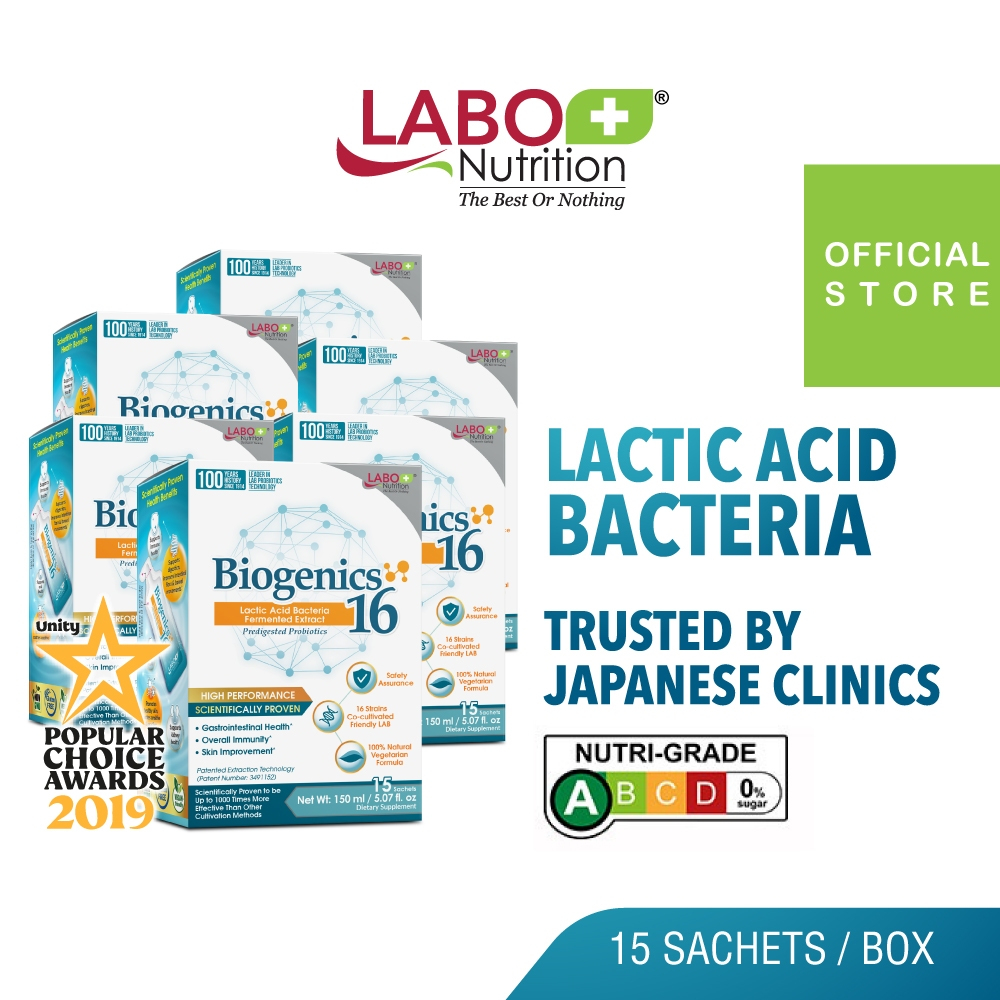 [6 Boxes] LABO Nutrition Biogenics 16 - Lactic Acid Bacteria Probiotics ...