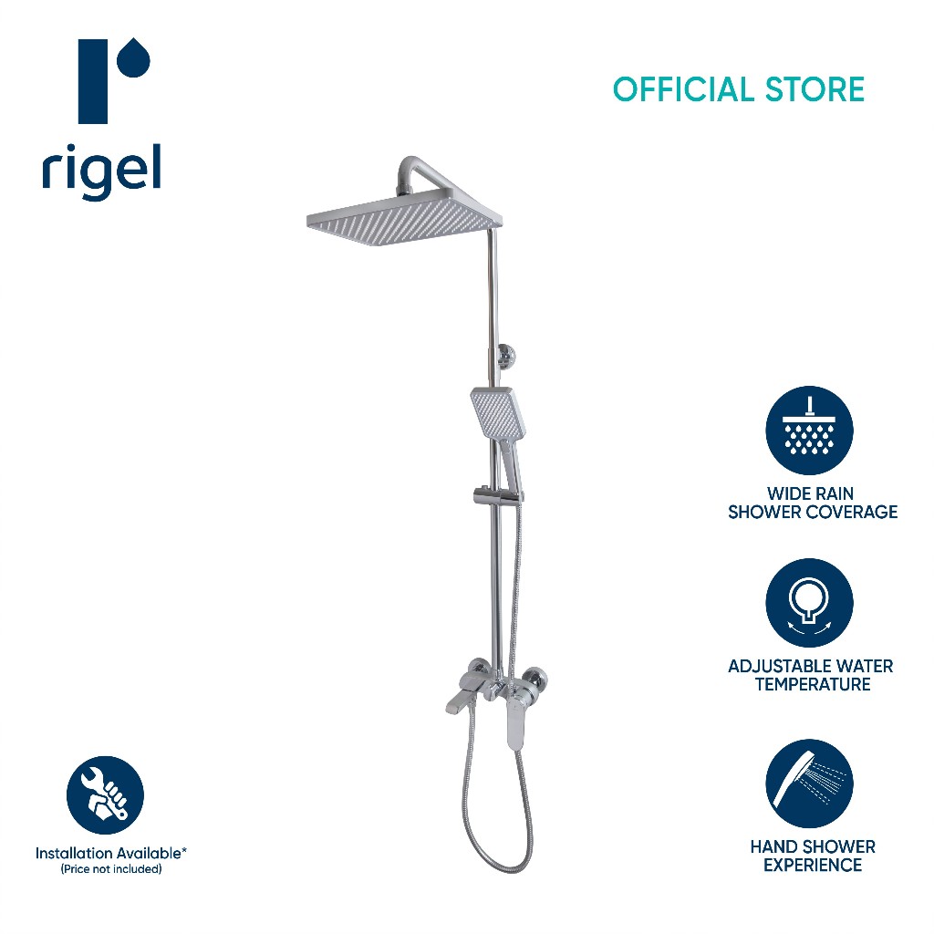 RIGEL Chrome Rain shower Set MXTE65039T03 | Shopee Singapore