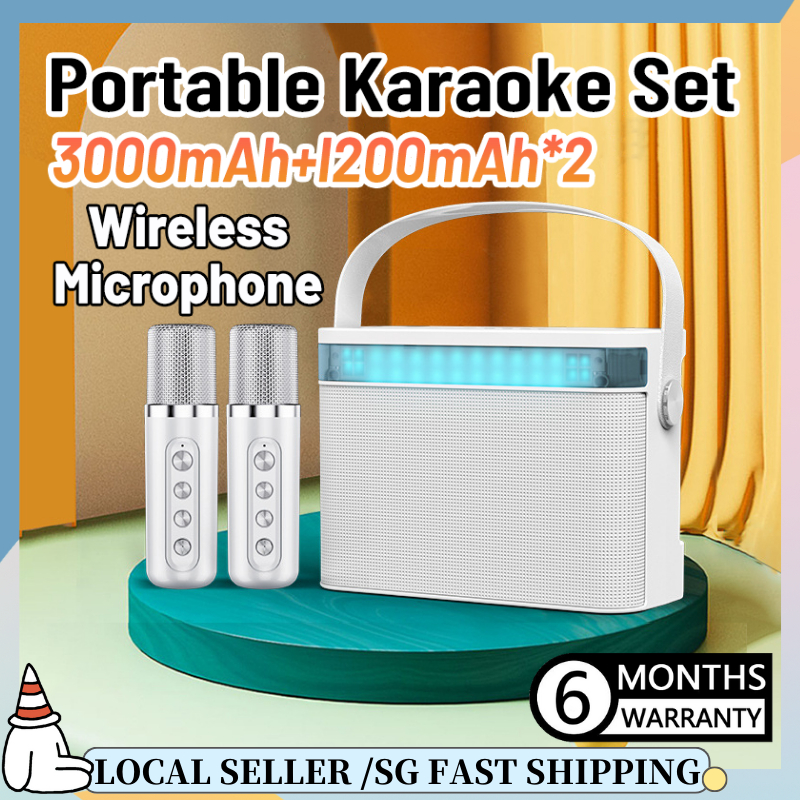 SG READY STOCK Portable Bluetooth Speaker Family Karaoke Set KTV Set ...