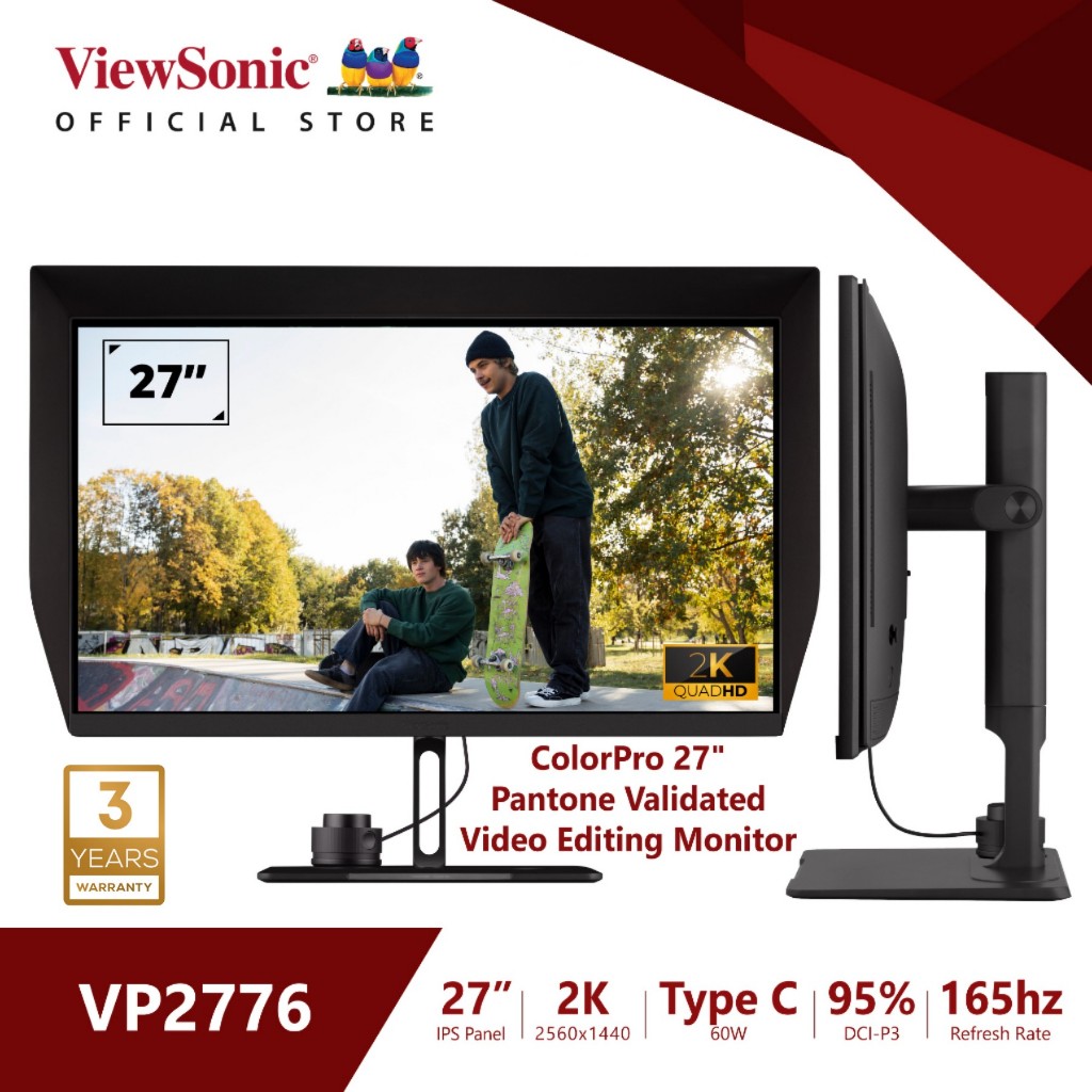 VP2776 - ViewSonic 27" QHD 165Hz ColorPro Pantone Validated DCI-P3 Nano ...