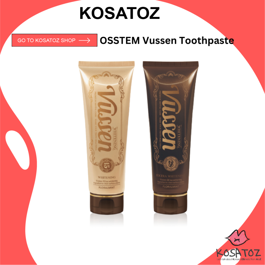 Osstem Vussen 15, 28 - 80g || Korean Whitening Toothpaste Tooth ...