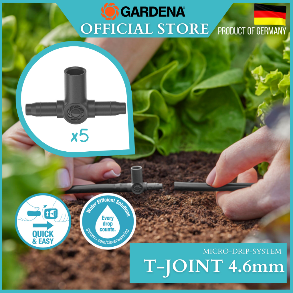 Gardena Micro-Drip System T-Joint for Spray Nozzles / Endline Drip ...