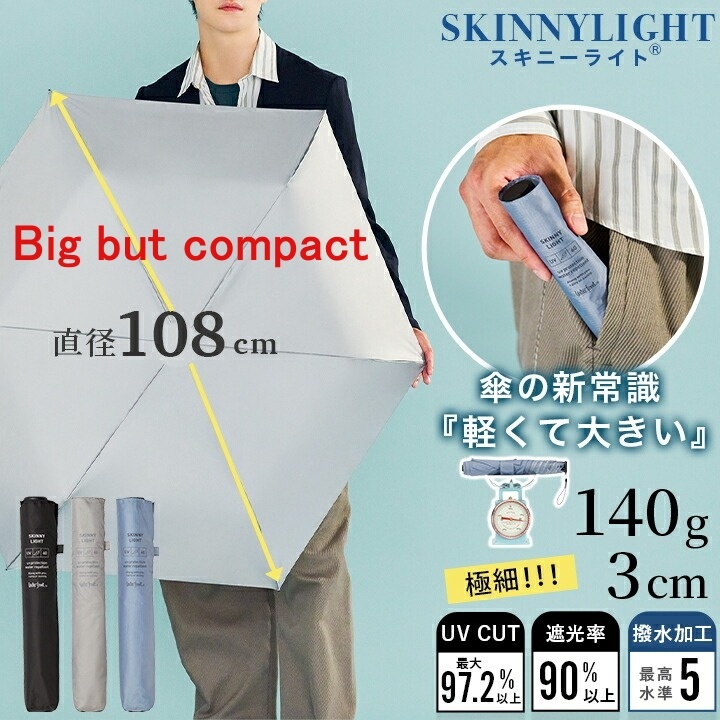 [Waterfront official brand store] Skinny Light fold 60cm umbrella big ...