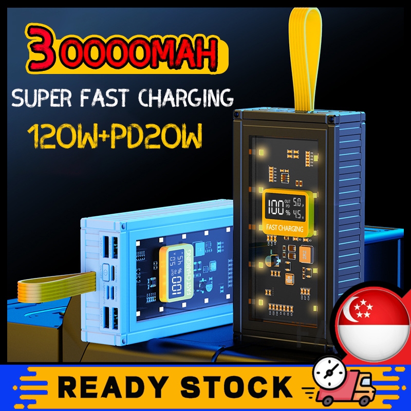 SG [READY STOCK] 30000mAh Super Fast Charge Powerbank 120W Portable ...
