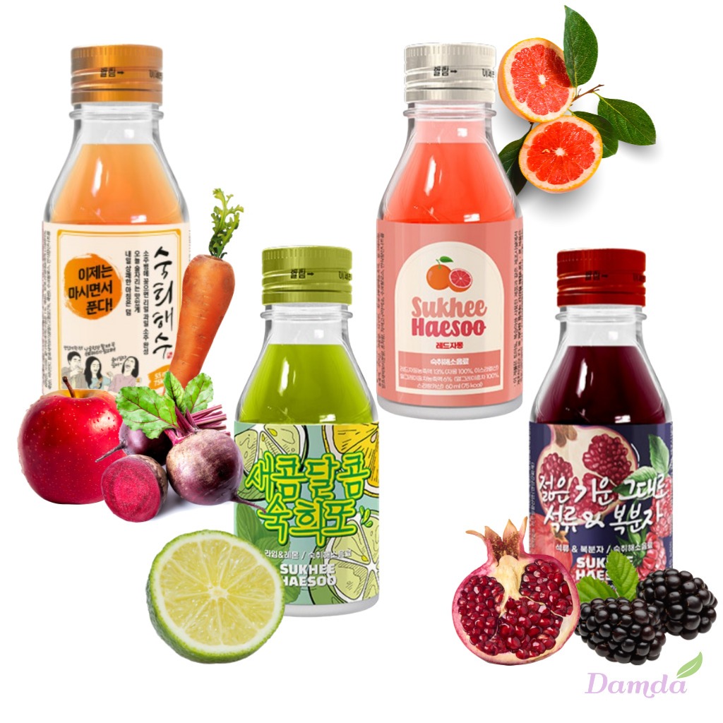 Hangover relief drink Sukhee Haesoo ABC 60ml Red Jamong Sukhee To Pomegranate & Raspberry ...