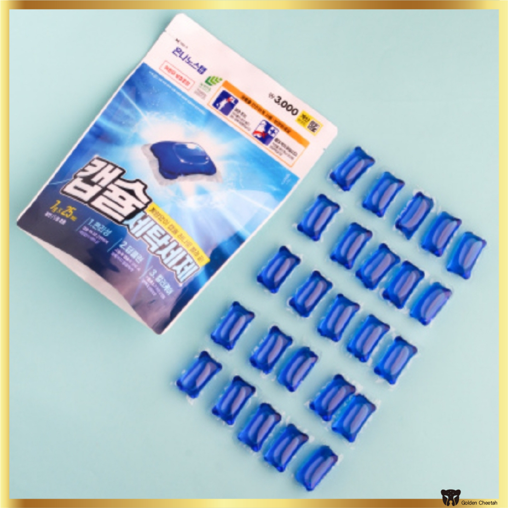 [Daiso Korea] Water-Soluble Capsule Laundry Detergent (7g × 25 pcs ...