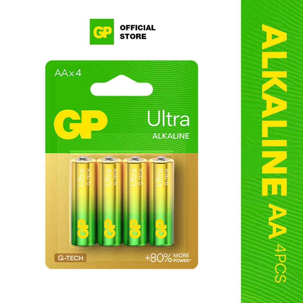 GP Alkaline Ultra AA Battery 4 pcs per card (1/4/6 card bundles) | Shopee Singapore