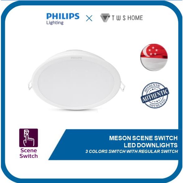 Philips Meson Scene Switch LED Downlight 3 Colors (Tri-colors) switch ...