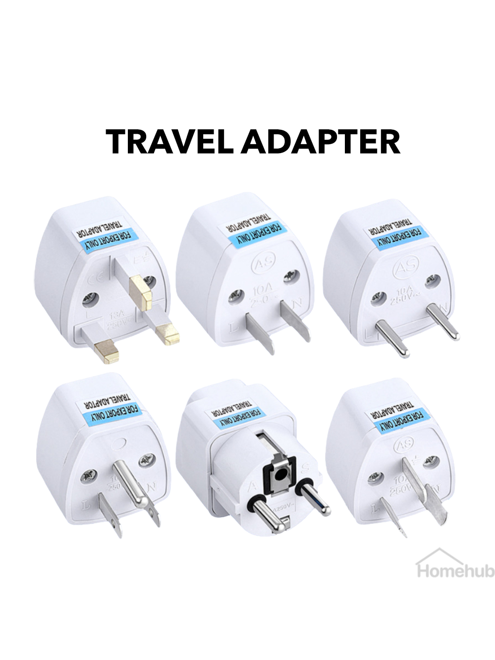 Homehub Travel Adapter Plug International Universal Multi Power Adaptor ...