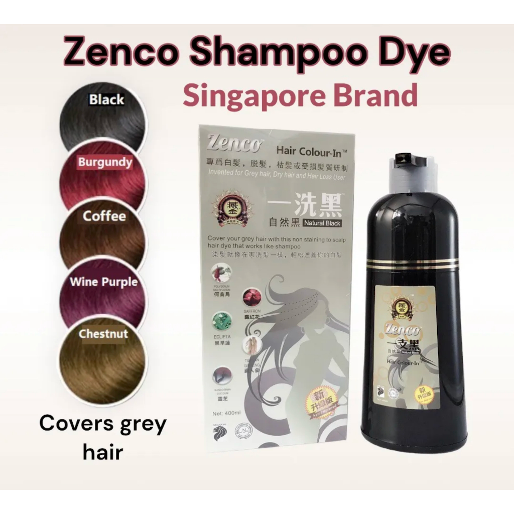 Zenco Hair Colour-In Shampoo 400ml | Shopee Singapore