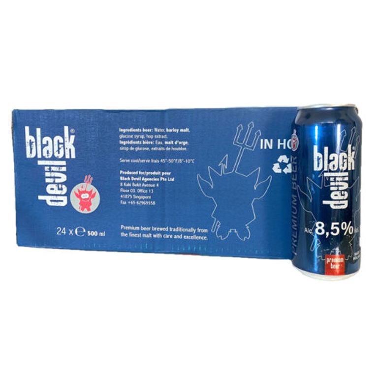 Black Devil Strong Beer 500ml x 24 Cans (BBD: 2nd Feb 2026) | Shopee ...