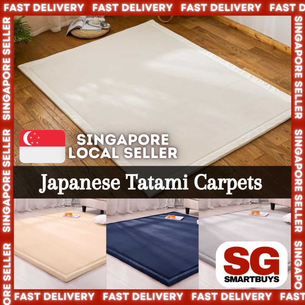 EXTRA THICK 2CM JAPANESE TATAMI CORAL FLEECE CARPETS ANTI SLIP PLAY MAT ...