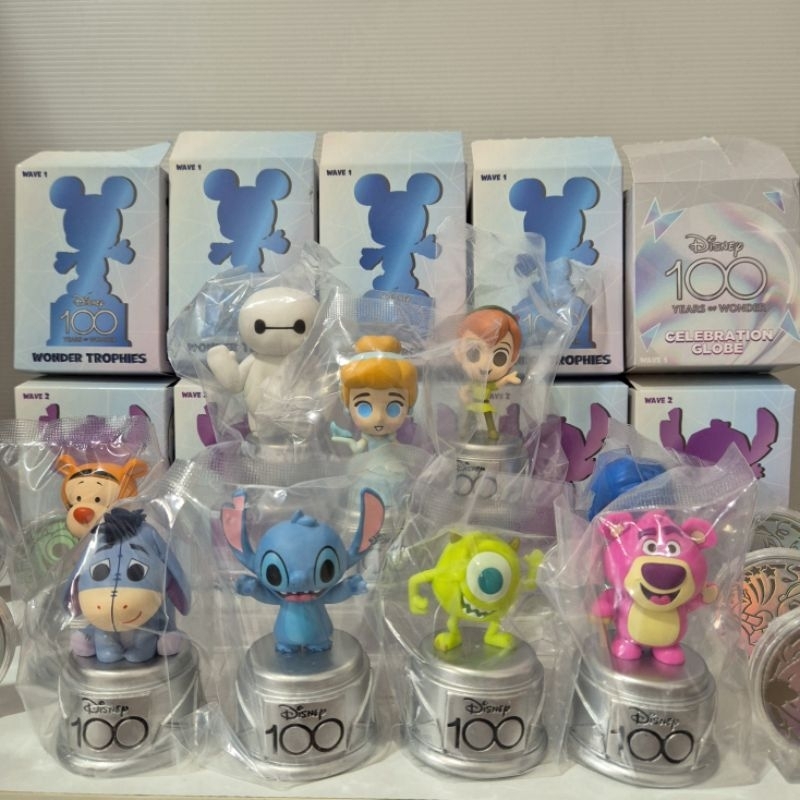 Disney 100 Years of Wonder Trophies Wave 1 and 2 Baymax Stitch Eeyore ...
