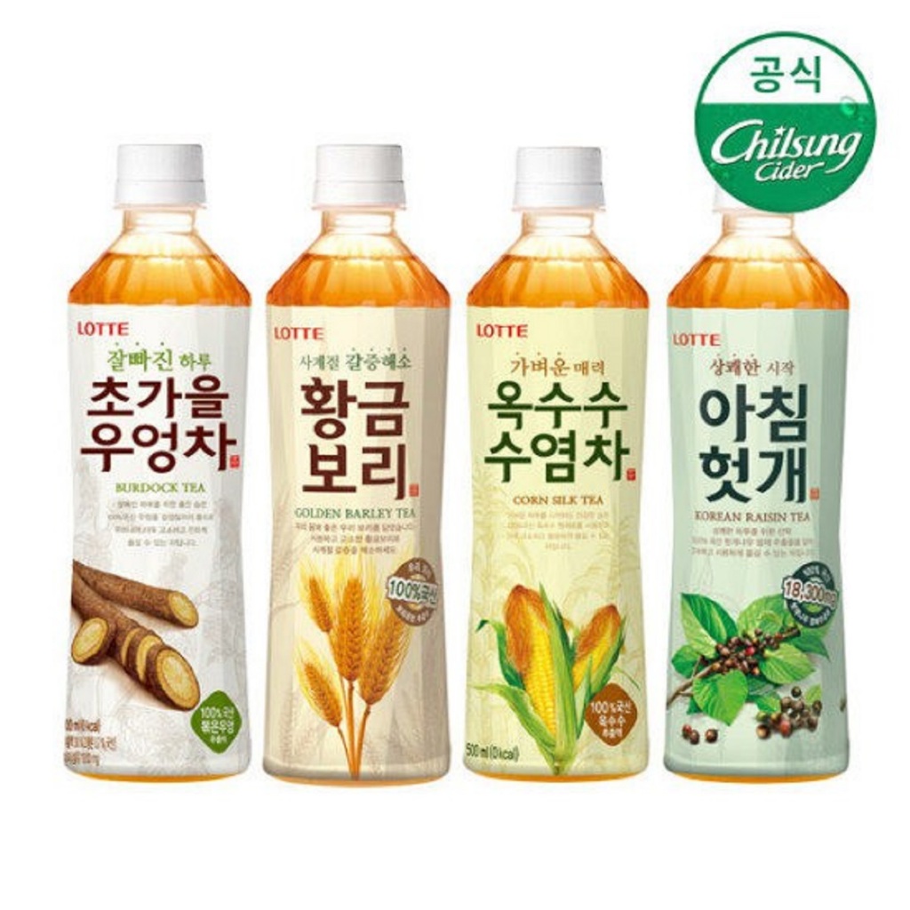 LOTTE Korean Tea Bundle [Select 2 from 4 flavors] - Multi-Case (40 x ...