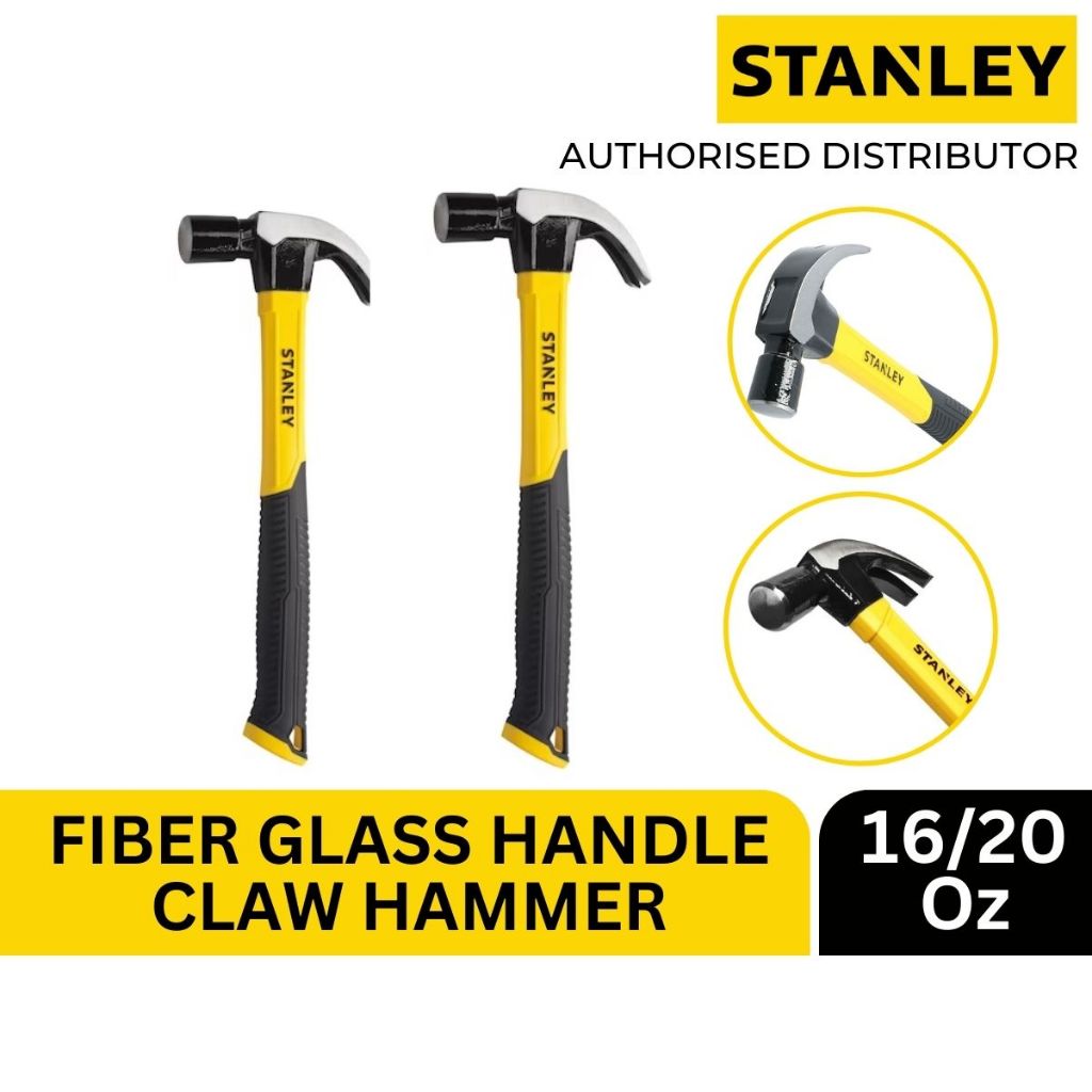 Stanley Fiberglass Handle Claw Hammer 16/20 Oz | Shopee Singapore