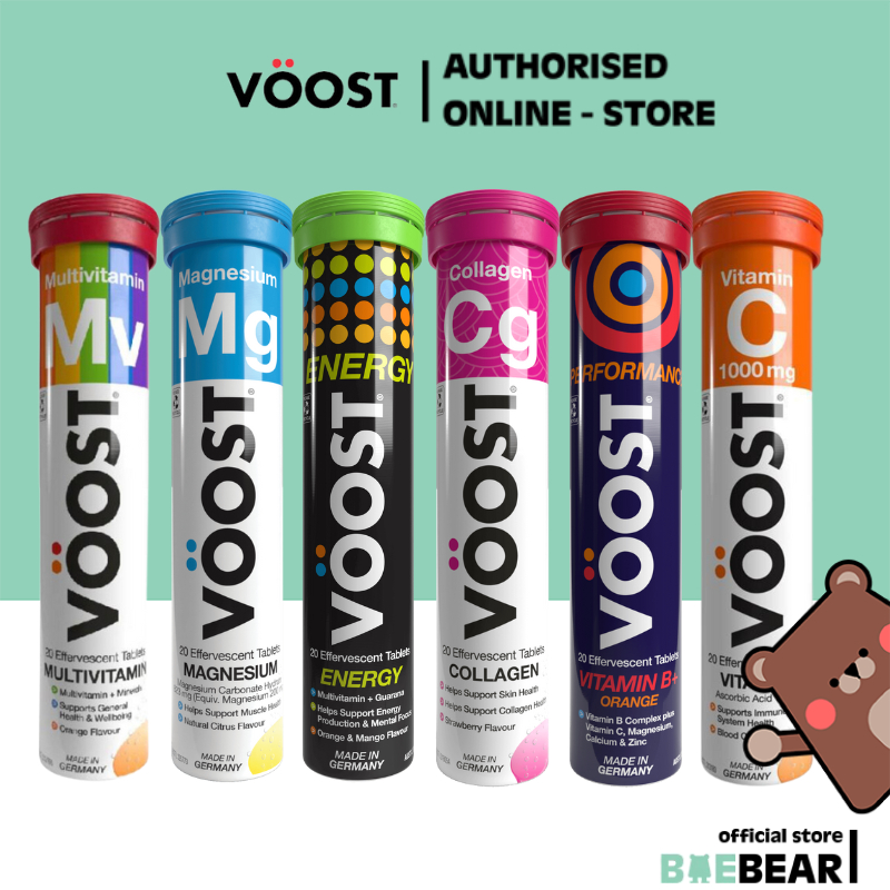 VOOST Effervescent Vitamins 20/60 Tablets – Collagen, Energy, Vitamin C ...