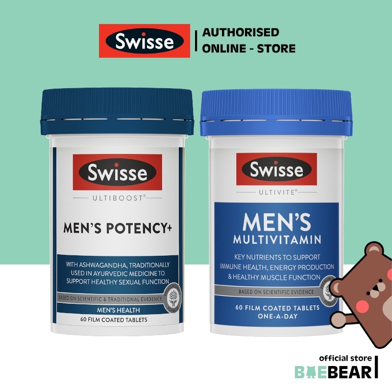 [Swisse Combo] Swisse Men's Charisma Pack | Swisse Men's Potency+ 60s | Swisse Men Multivitamin ...