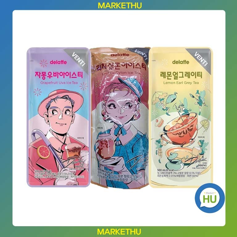 [CU] 2024 Delaffe Venti Pouch 500ml 3 Series Lychee Cylon Iced Tea ...