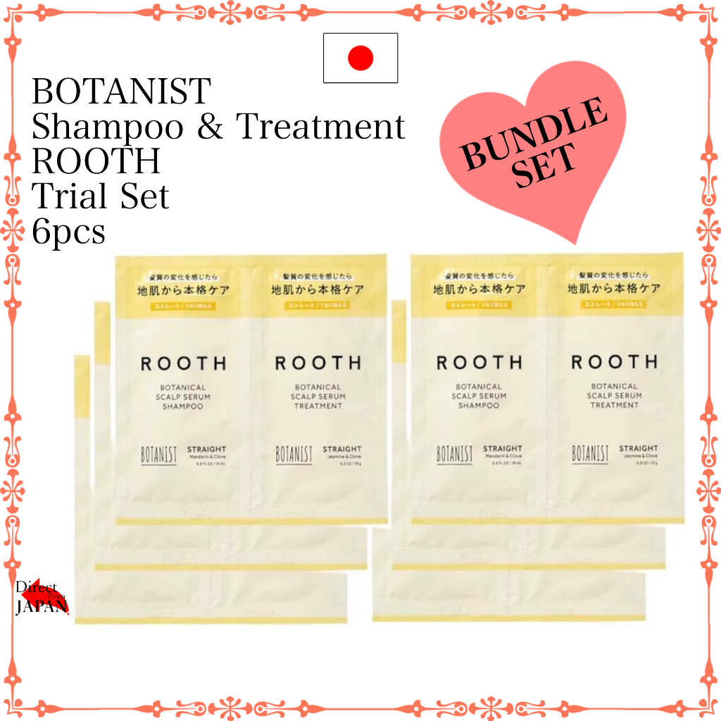 BOTANIST Shampoo & Treatment ( Conditioner ) ROOTH Trial Set 6pcs Botanical Scalp Serum Anti ...
