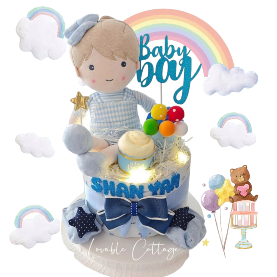 Diaper cake baby hamper gifts shower newborn (AB01) | Shopee Singapore