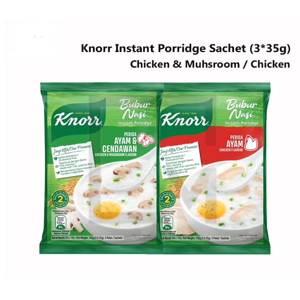 KNORR CHICKEN FLAVOUR SACHET PORRIDGE 3 SACHETS X2 32-35G / CHICKEN ...
