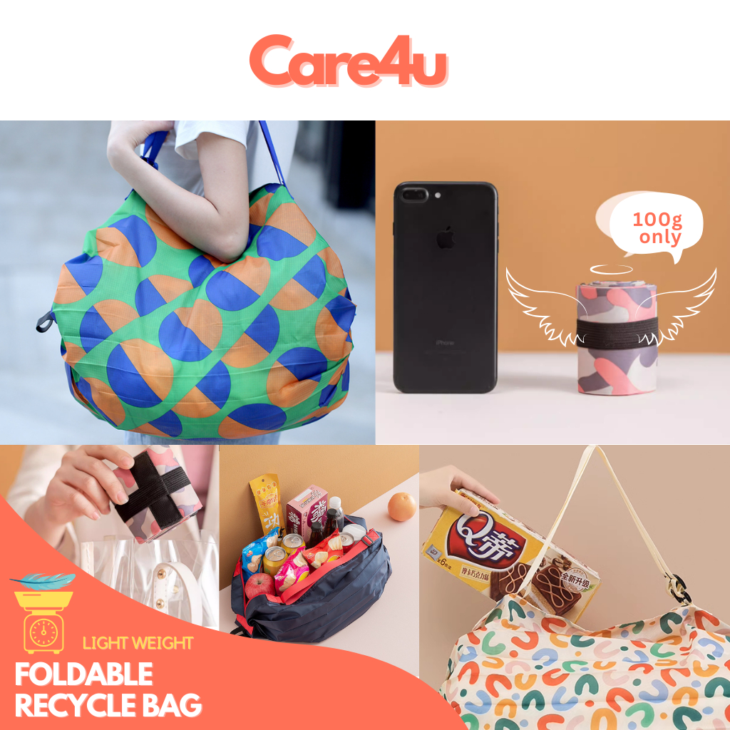 Foldable Shopping Bag Travel Grocery Tote Bags Eco-friendly Recycle ...