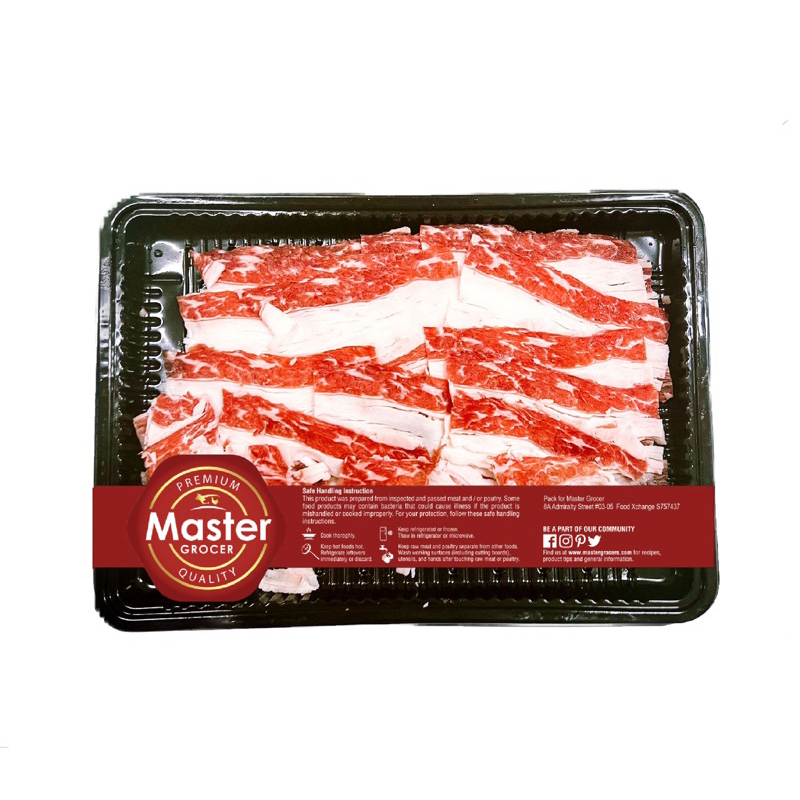 Master Grocer Australia Wagyu MS4 Shabu Shabu 200g - Frozen | Shopee ...