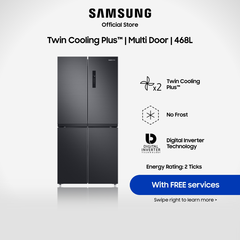 Samsung RF48A4000B4/SS, Multi-door Refrigerator, 468L, 2 Ticks | Shopee ...