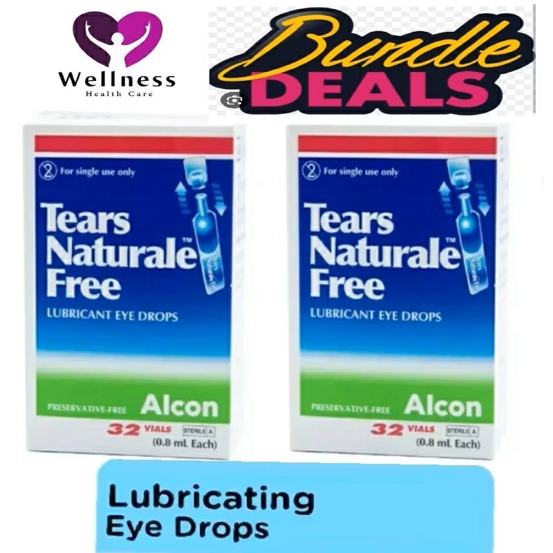 [Expiry 05/2026] Alcon Tears Naturale Free. Lubricant Eye Drops. 0.8ml ...