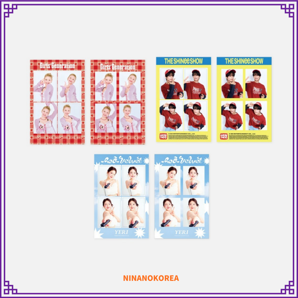 SMTOWN 2025 SEASON'S GREETINGS 4CUT PHOTO SET GIRLS' GENERATION SHINee ...
