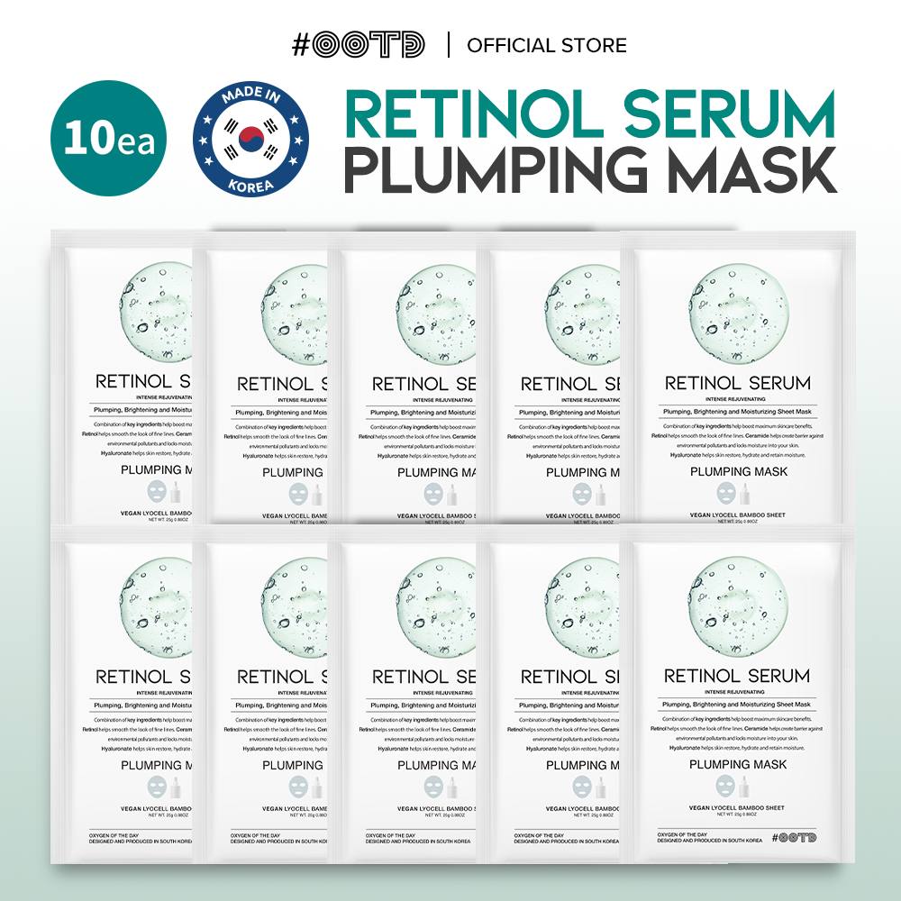 [Official] Retinol Serum Plumping Mask Pack 10 Sheets Firming Essence ...
