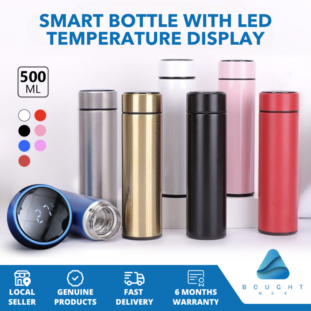 Smart Bottle Coffee Thermos - LED Display 500ML Flask | Shopee Singapore