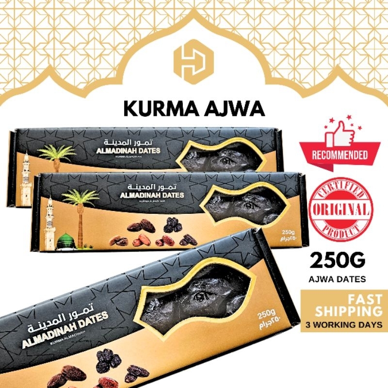 [SG] Kurma Ajwa Dates Madinah 250g | Product of Saudi Arabia | Shopee ...
