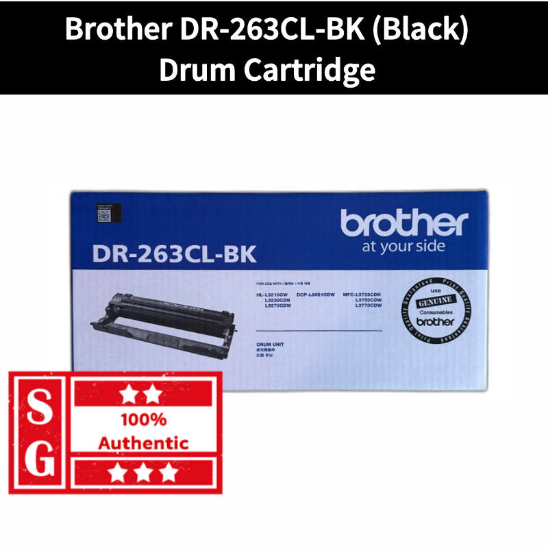 Brother DR-263CL BK Black Drum Cartridge Brother Drum Unit For L3750CDW ...